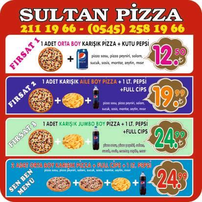 SULTAN PİZZA - Denizli / Merkez - 0 (545) 854 18 ** | Birmilyonnokta